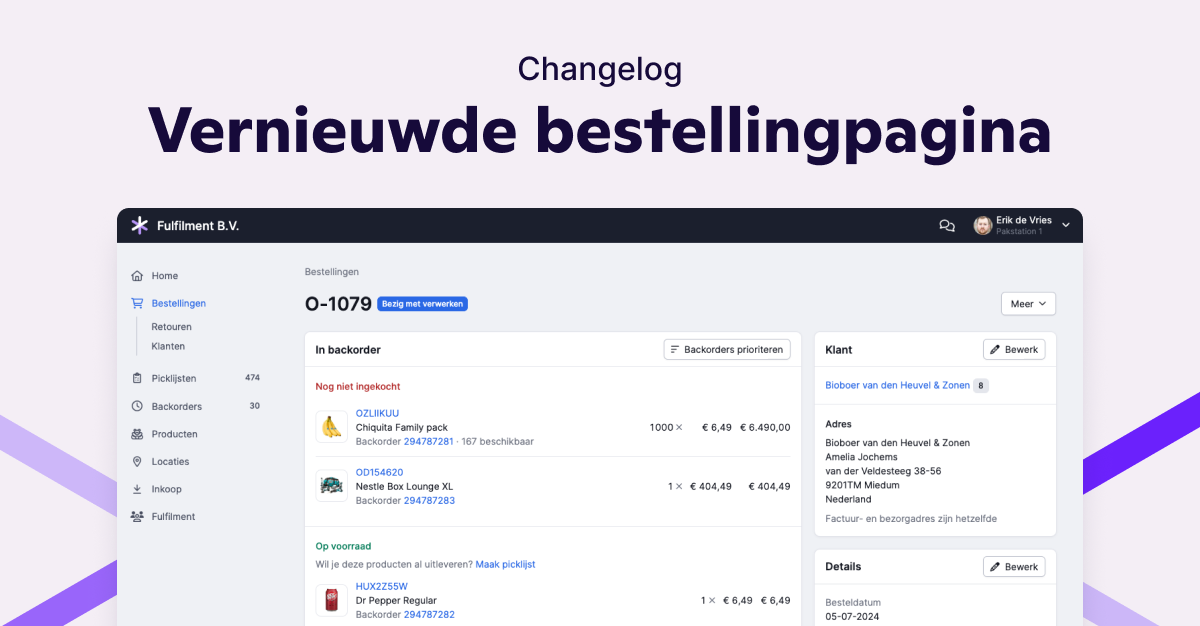 Changelog: Redesigned order page and personalization of the fulfillment portal - Picqer Blog